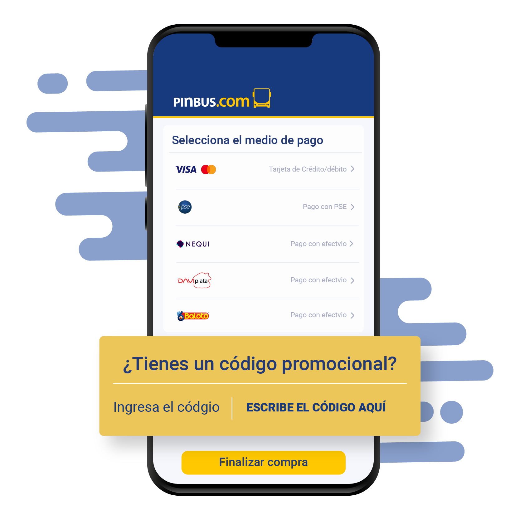 ¿Cómo utilizar los descuentos en Pinbus?